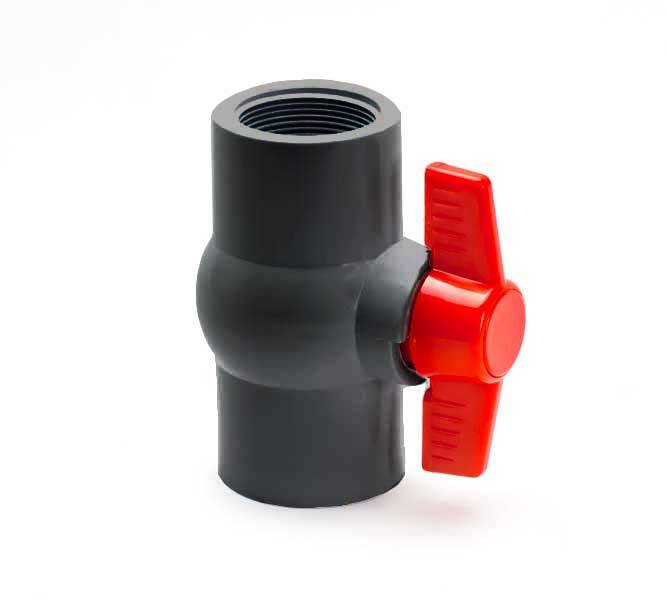 PVC Compact Ball Valve - Gray - 3/4-Inch Threaded Ends – Zen Fertigation